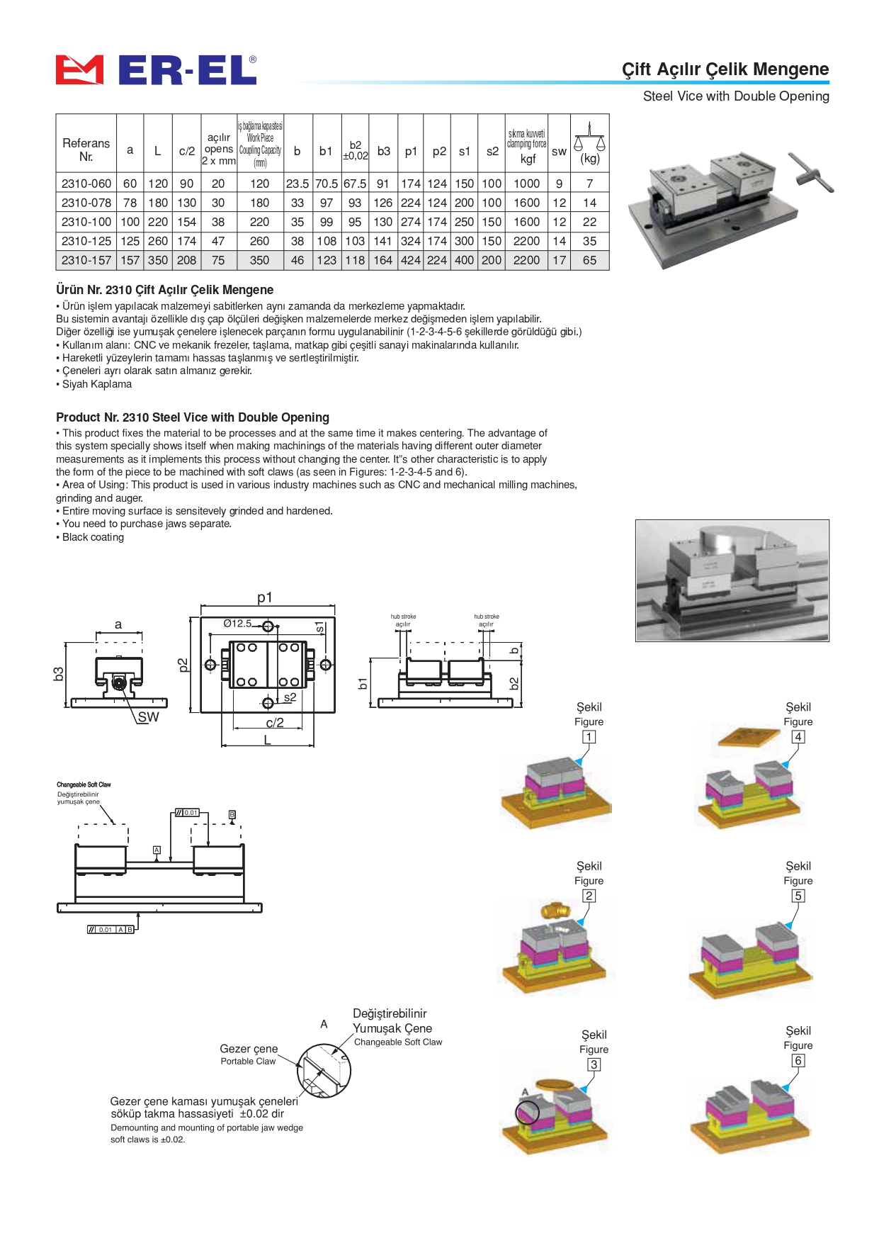 Nr.2310 Çift Açılır Çelik Mengene – Psa Teknik
